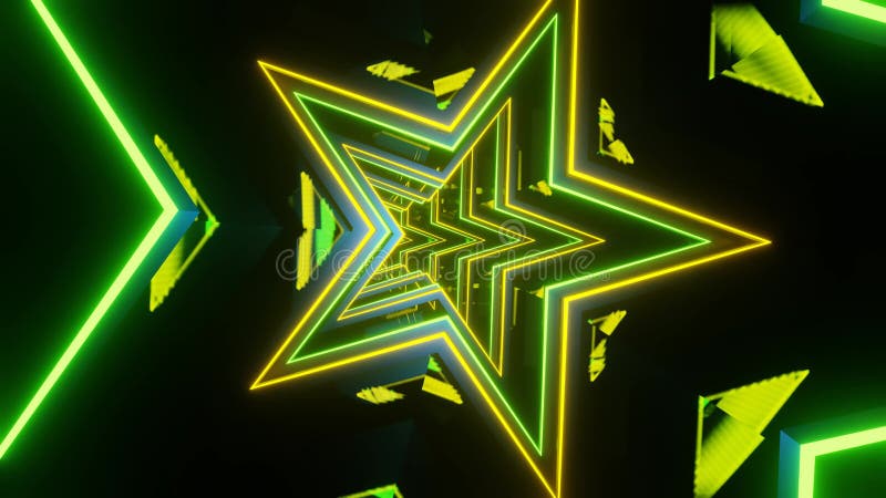 3d Abstract Dynamic VJ Loop Artwork of a Futuristic, Infinity, Yellow ...