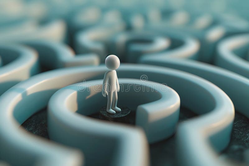 An Abstract Figure Navigating through an Intricate Maze a Conceptual 3D ... An Abstract Figure Navigating through an Intricate Maze a Conceptual 3D ...