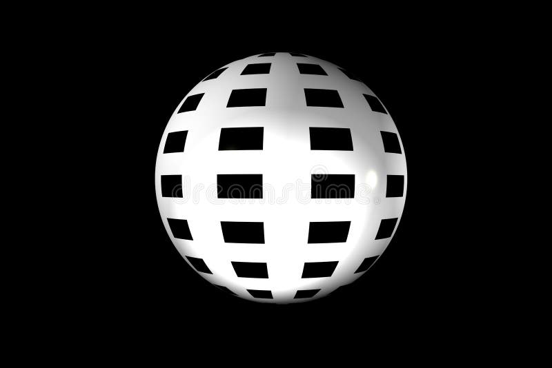3d Abstract Figure Sphere White Grid Texture Stock Illustration ...
