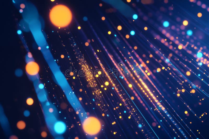 A 3D Abstract Formation of Luminous Beams and Shapes, Set Against a ...