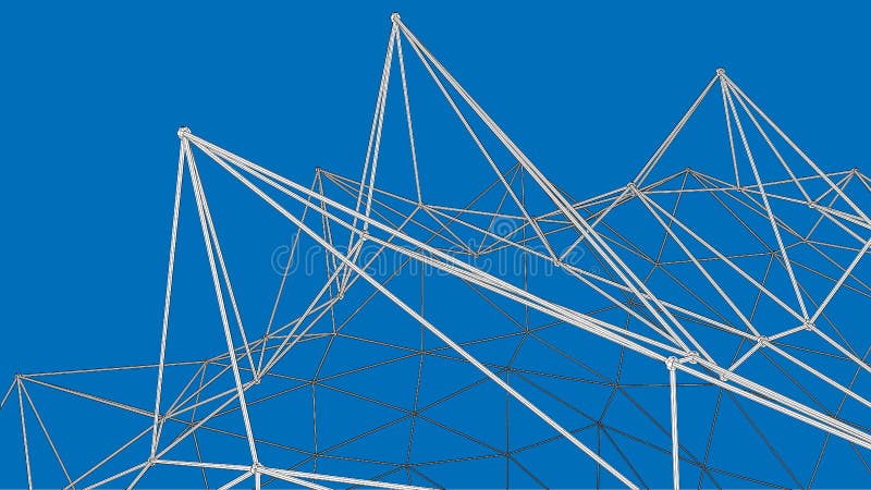 3d Abstract Framework Construction Stock Vector - Illustration of ...