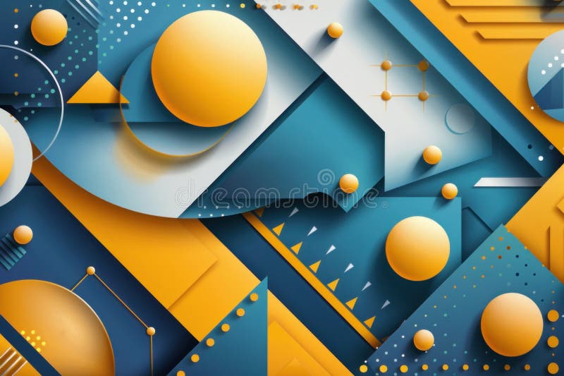 3d Abstract Geometric Background Design Stock Illustration ...