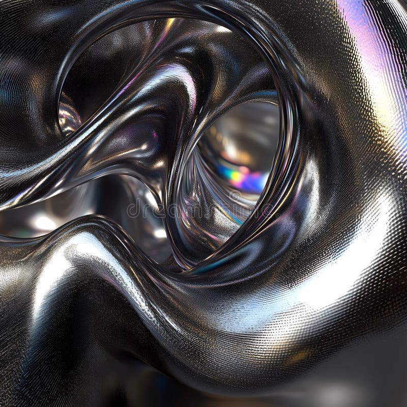 3D Abstract Geometric, Organic Texture, Chrome Texture Stock ...
