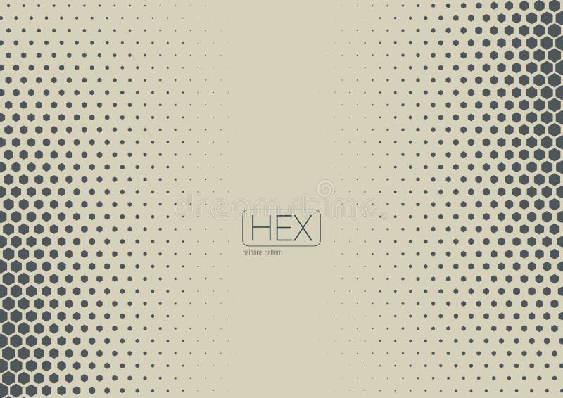 2D Abstract Geometric Wave Hex Halftone Pattern Stock Vector ...