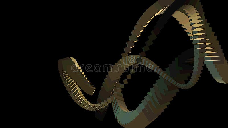 3D Abstract Geometry Background with Space Ladder Stock Illustration ...