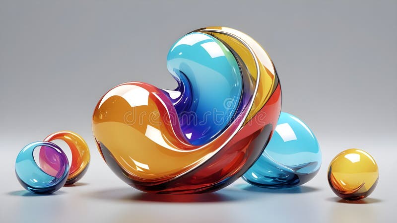 Good 3d Abstract Glass Wallpaper,wallpaper Glass Illustration 3d Render ...