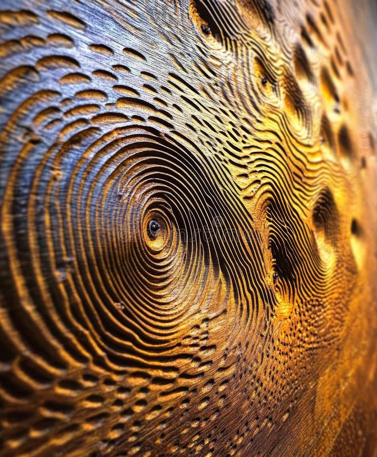 3D Abstract Gold Circular Pattern Mural with Gradient, Designed for ...