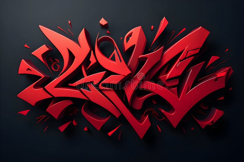 Graffiti Red Render Dark Gray Stock Illustrations – 3 Graffiti Red ...