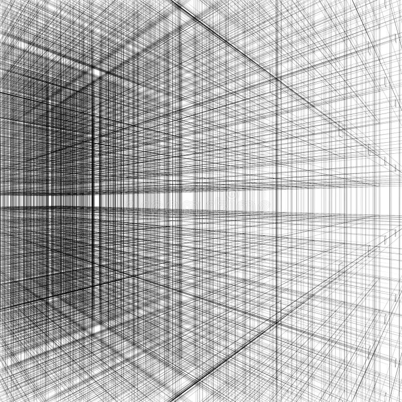 3d abstract of grid line stock illustration. Illustration of concept ...