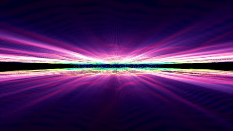 3d Abstract Horizon in Space Stock Illustration - Illustration of ...