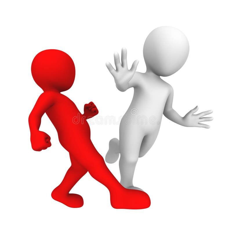 3d Abstract Human. Trip and Fall Down Stock Illustration - Illustration ...