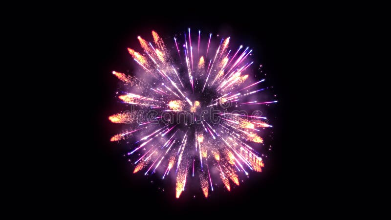 3D Abstract 4K Render. Realistic Animation Firework Colorful. Stock ...