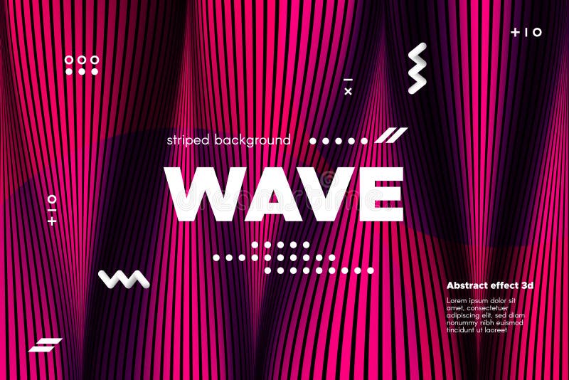 3d Abstract Linear Banner. stock vector. Illustration of banner - 134638150