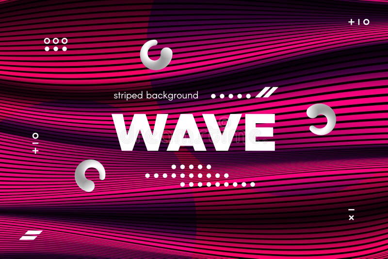 3d Abstract Linear Banner. stock vector. Illustration of movement ...