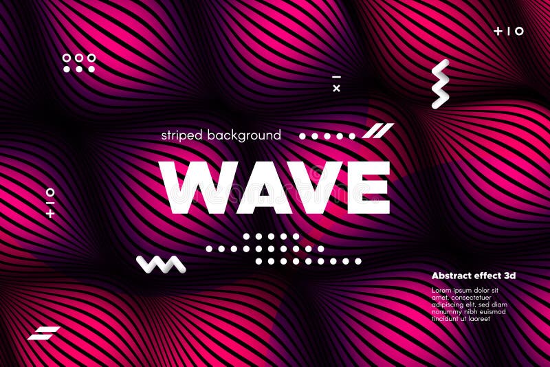 3d Abstract Linear Banner. stock vector. Illustration of linear - 130229707