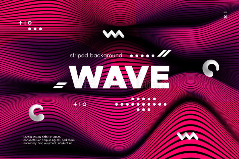 3d Abstract Linear Banner. stock vector. Illustration of power - 131047902