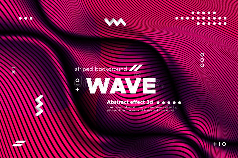 3d Abstract Linear Banner. stock vector. Illustration of design - 131305501