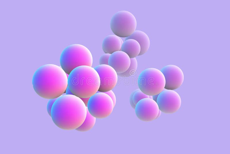 3D Abstract Liquid Bubbles on Purple Background. Stock Vector ...