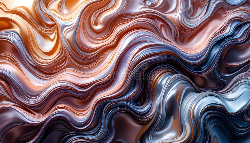 3D Abstract Liquid Flow Design Background Wallpaper Stock Illustration ...