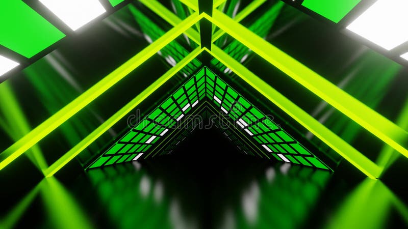 3d Abstract Loop Futuristic Space Tunnel with Neon Lights Stock Video ...