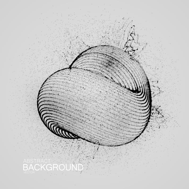 3D Abstract Loop Shape of Particles Stock Vector - Illustration of ...