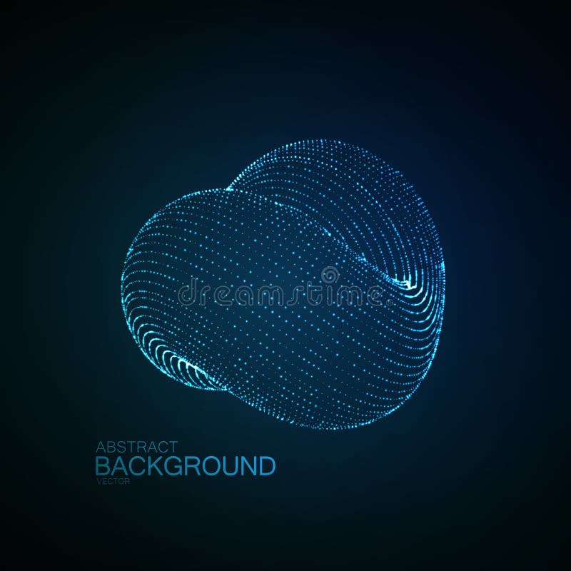 3D Abstract Loop Shape of Particles Stock Vector - Illustration of ...