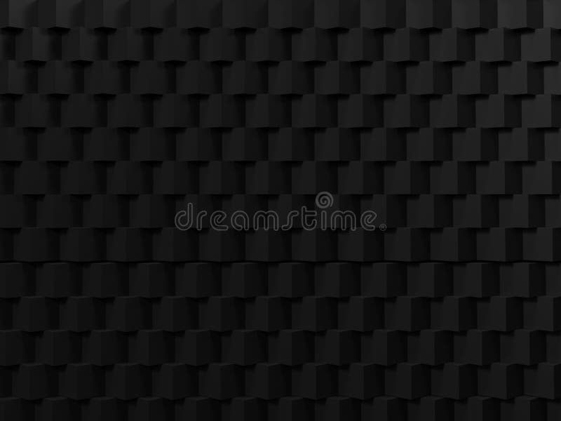 Minimalist Black Theme Background. Dark Cube Pattern Texture Stock ...