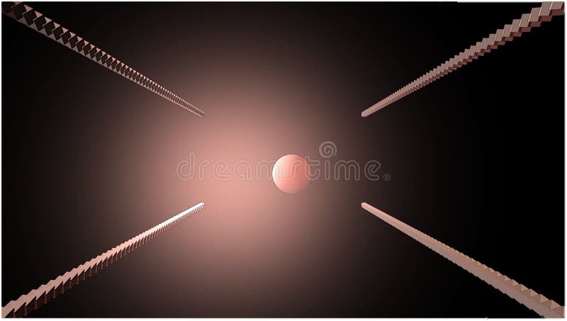 3D Abstract Minimalistic Space Background with Geometry Object Stock ...