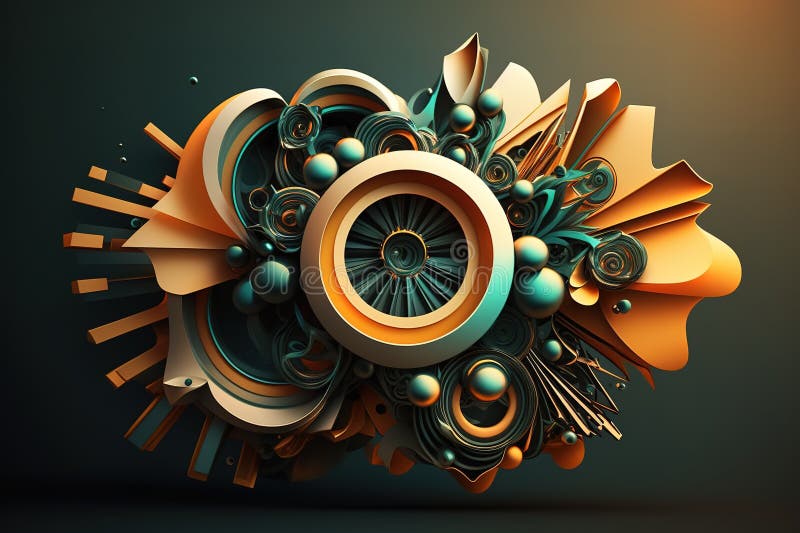 3D Abstract Modern Technology Background Stock Illustration ...