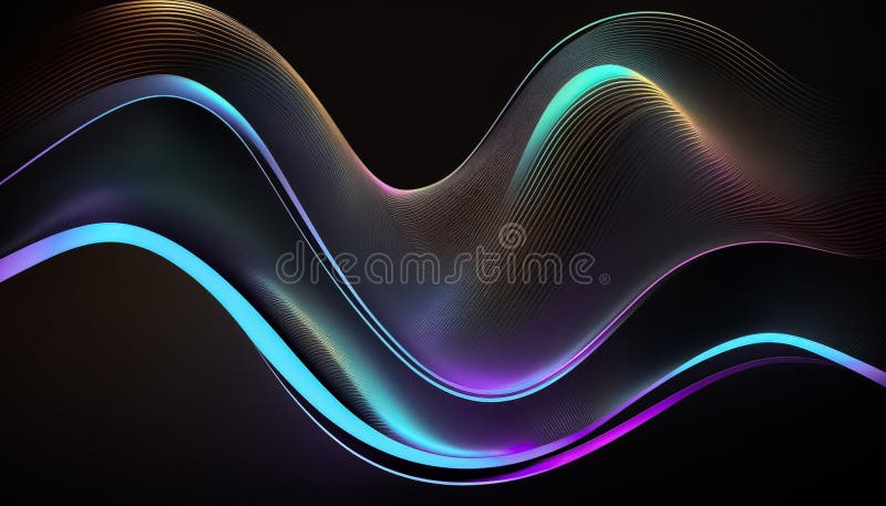 3D Abstract Motion Lines Wallpaper. Gradient Design Element for ...