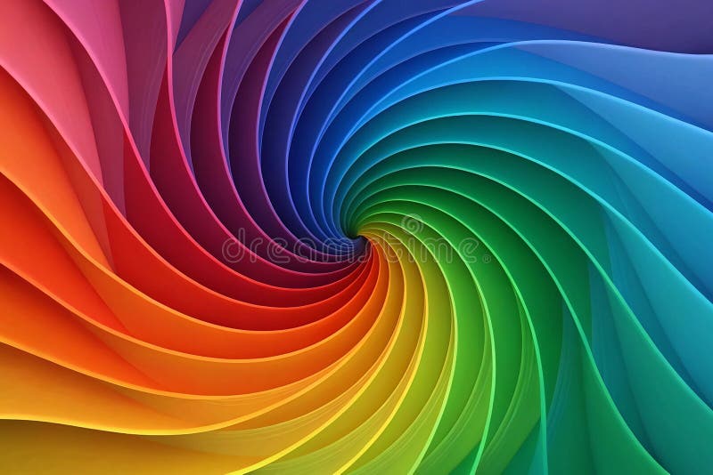 3D Abstract Multicolor Spectrum Render Stock Illustration ...