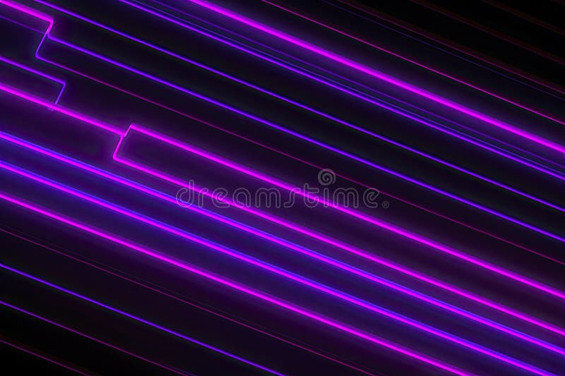 3d Abstract Neon Glowing Ultraviolet Horizontal Lines Stock ...