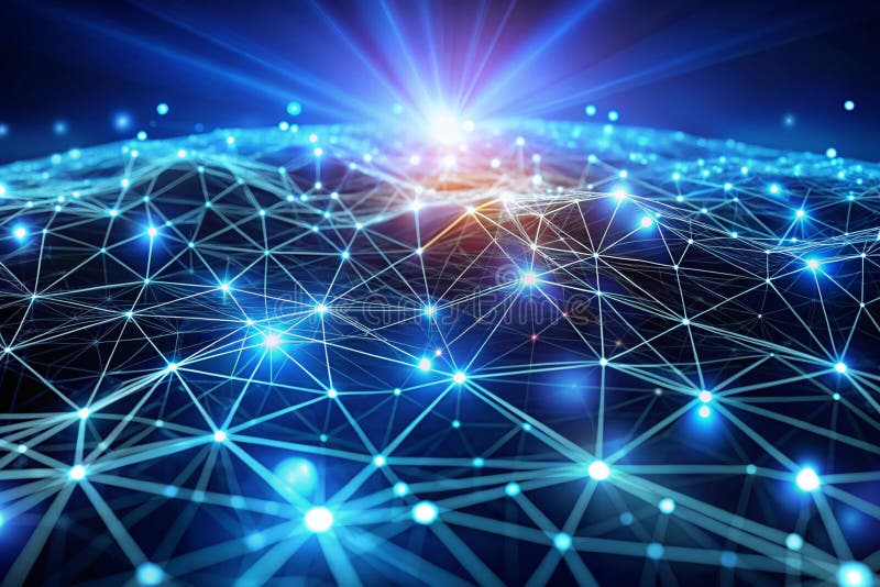 3D Abstract Network: Big Data and Future Technology Visualization Stock ...