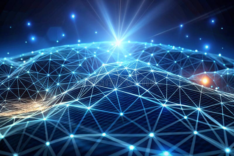 3D Abstract Network: Big Data and Future Technology Visualization Stock ...