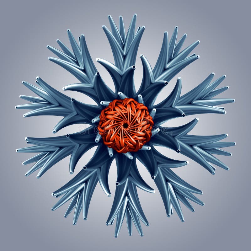3d Abstract Organic Flower Snowflake Star Shape Stock Illustration ...