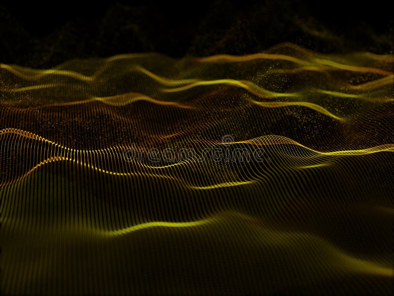 3D Abstract Particle Design Background with Flowing Particles Stock ...