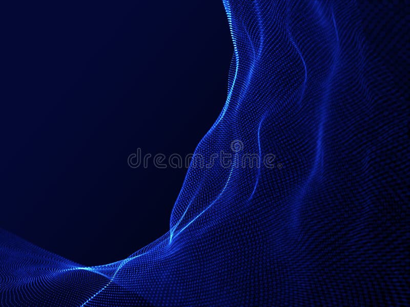 3D Abstract Particle Design Background Stock Illustration ...