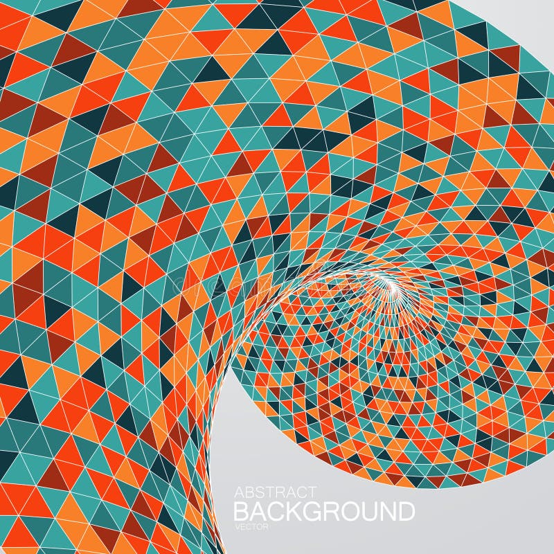 3d Abstract Polygonal Twisted Background Stock Vector - Illustration of ...