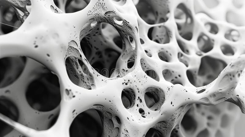 3d Abstract Protein, Amino Acids or Cell Structure. Black Background ...