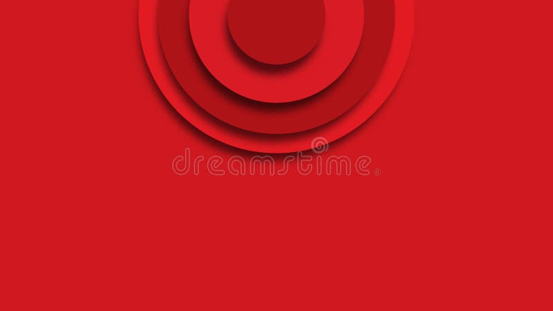 3D Abstract Red Background with Circle Shape. Red Geometric Texture ...