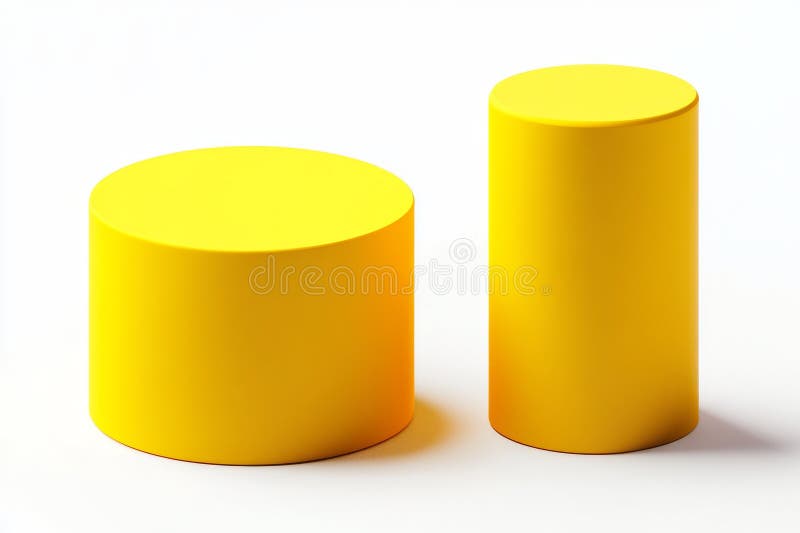 A 3D Abstract Render Featuring a Yellow Cube with a Geometric Pattern ...