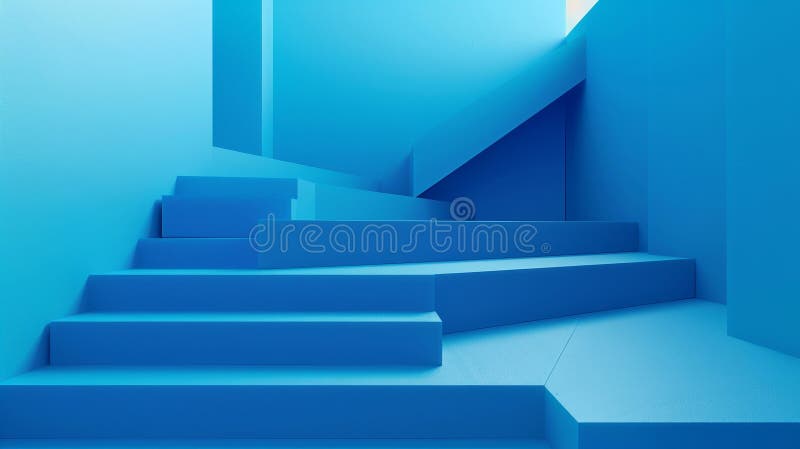 Blue Stairs Yellow Background Interior 3d Stock Photos - Free & Royalty ...