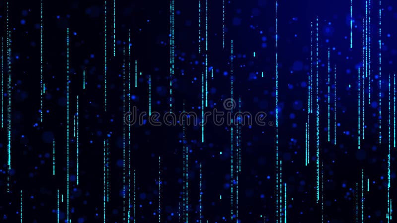 3D Abstract Rising Sphere Blue Particles Floating on Blue Gradient ...