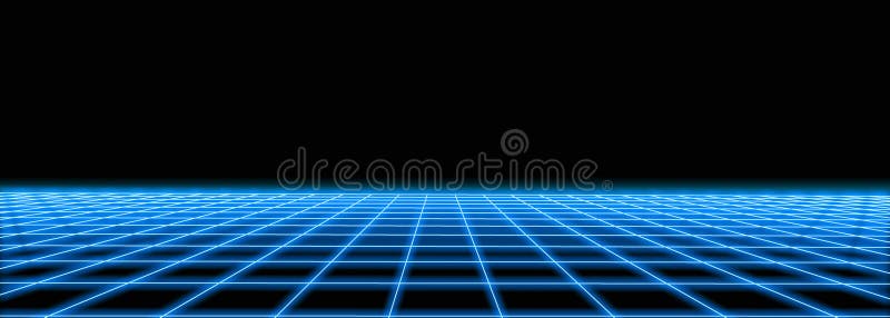 3d Abstract 1980 S Blue Retrowave Background Stock Illustration ...
