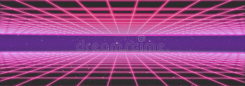 3d Abstract 1980 S Blue Retrowave Background Stock Illustration ...