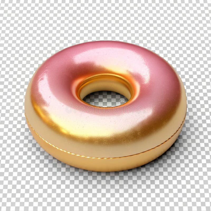 3D Abstract Shape Gradient Donut Isolated on Transparent Background ...