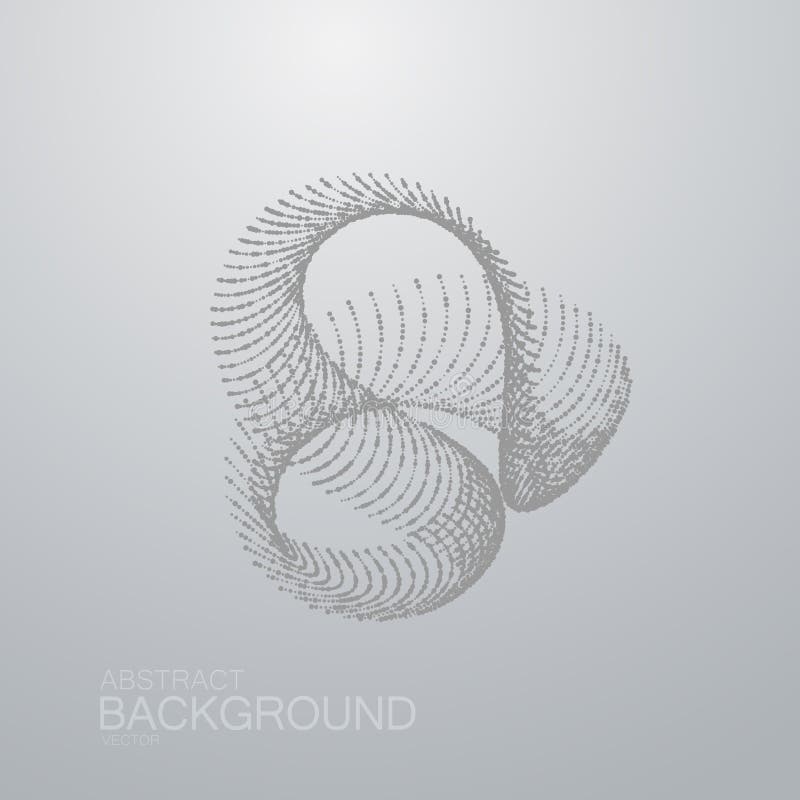 3D Abstract Shape of Particles Stock Vector - Illustration of hitech ...