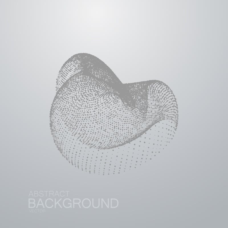 3D Abstract Shape of Particles Stock Vector - Illustration of research ...