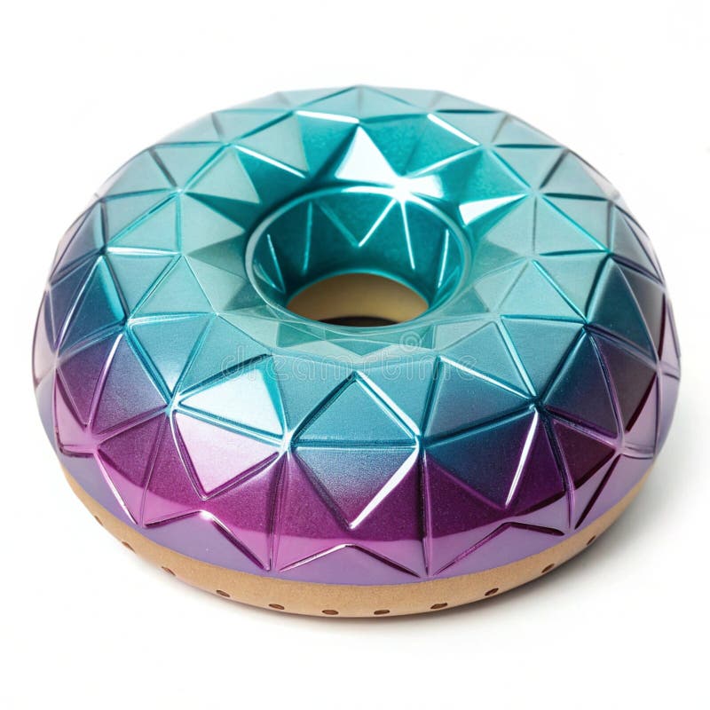 3D Abstract Shape Semidonut Isolated on Transparent Background Stock ...