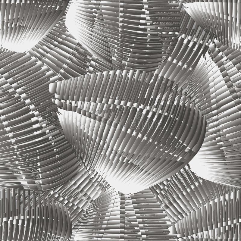 3d Abstract Shells Seamless Pattern. Textured Grunge Light Background ...